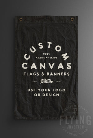 (Your Logo) Custom Cotton Canvas Hand Painted Flag / Banner