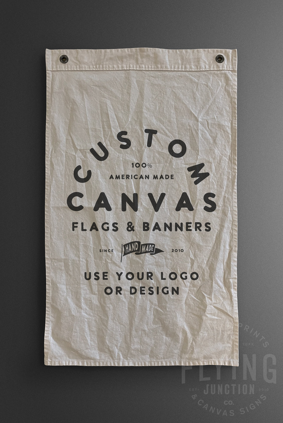 (Your Logo) Custom Cotton Canvas Hand Painted Flag / Banner