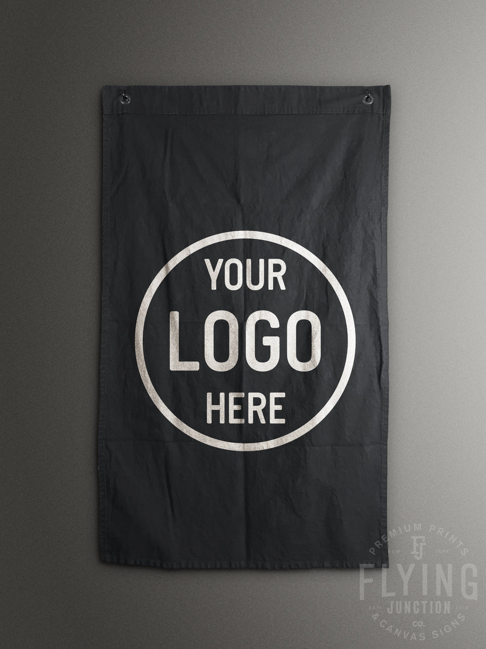 (Your Logo) Custom Cotton Canvas Hand Painted Flag / Banner