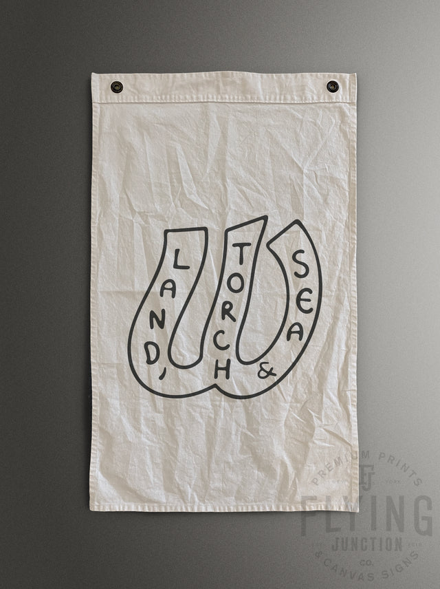 (Your Logo) Custom Cotton Canvas Hand Painted Flag / Banner