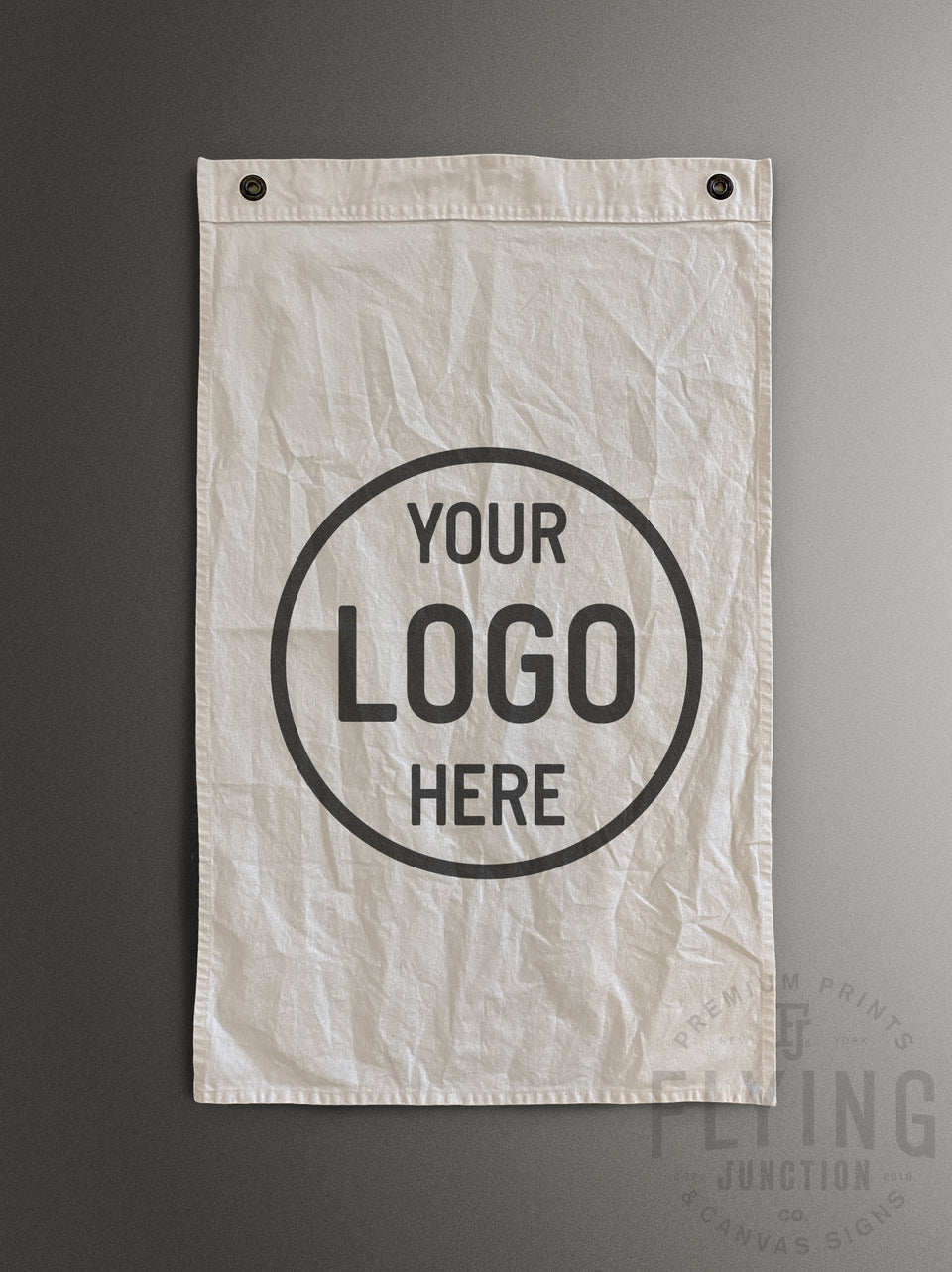 (Your Logo) Custom Cotton Canvas Hand Painted Flag / Banner